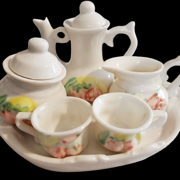 Unbranded | Accents | Mini Cottagecore Childdoll Porcelain 8 Piece Tea ...